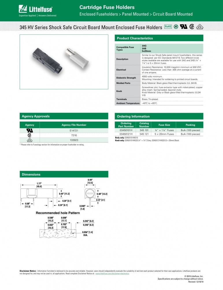 Littelfuse 345 HV Series documentation page 3