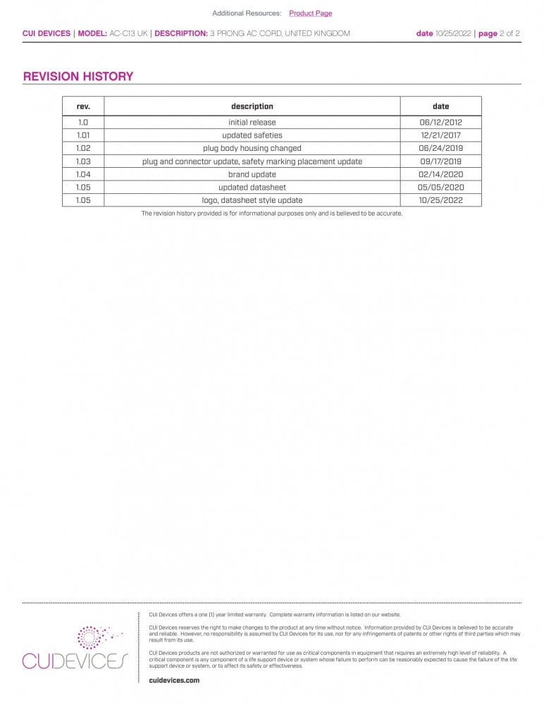 AC-C13 UK technical document page 2