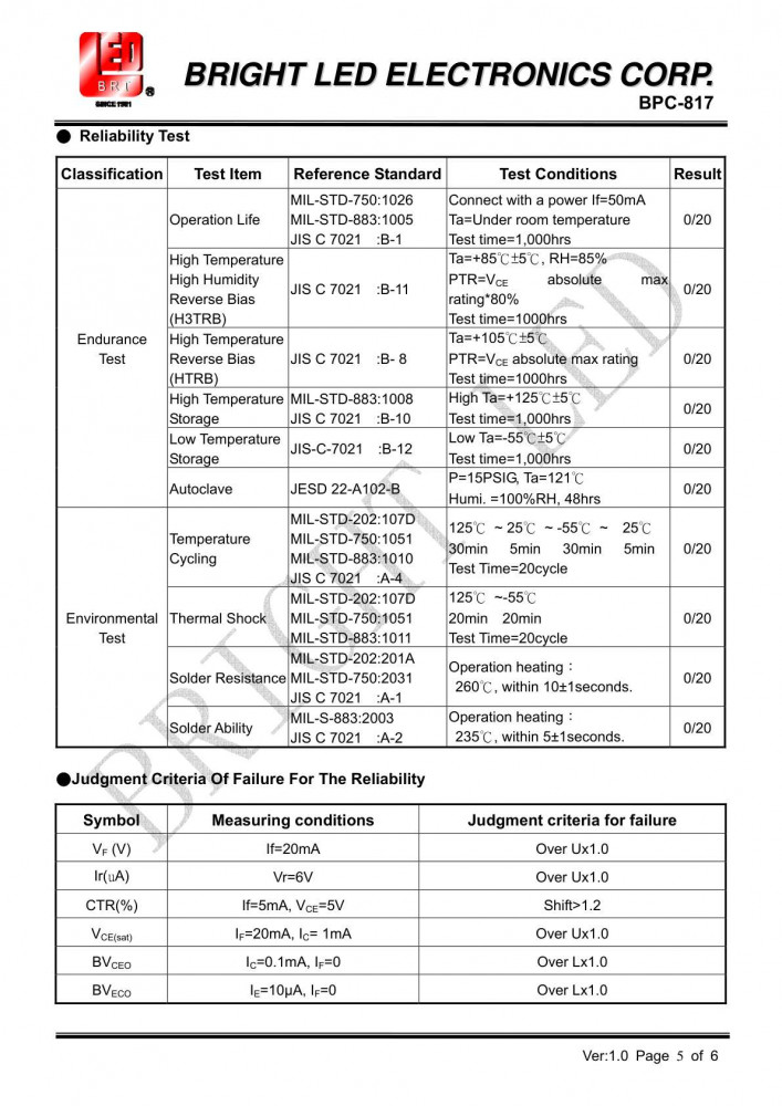 BPC-817 datasheet page 5