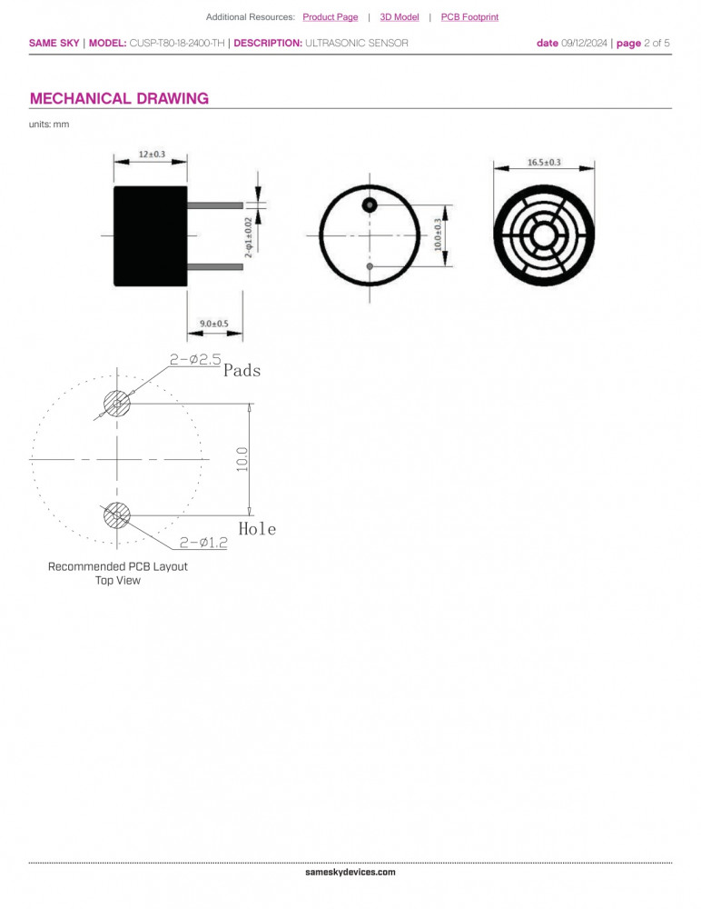 CUSP-T80-18-2400-TH technical document, page 2