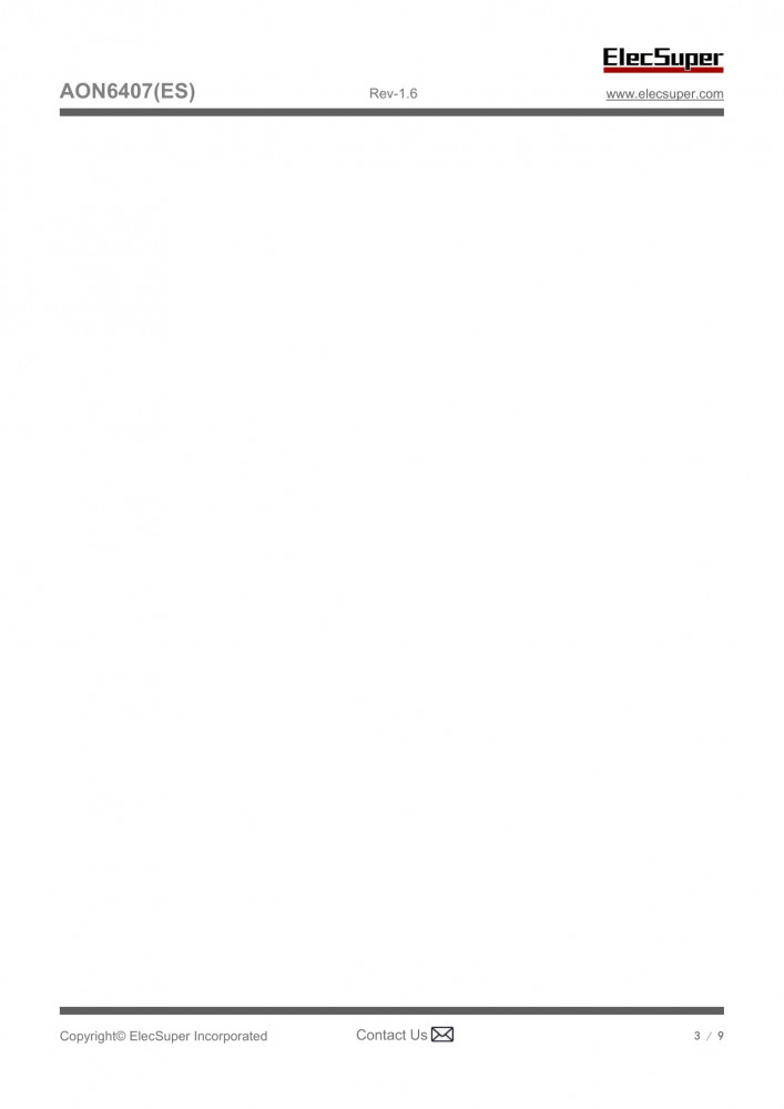AON6407(ES) datasheet page 3