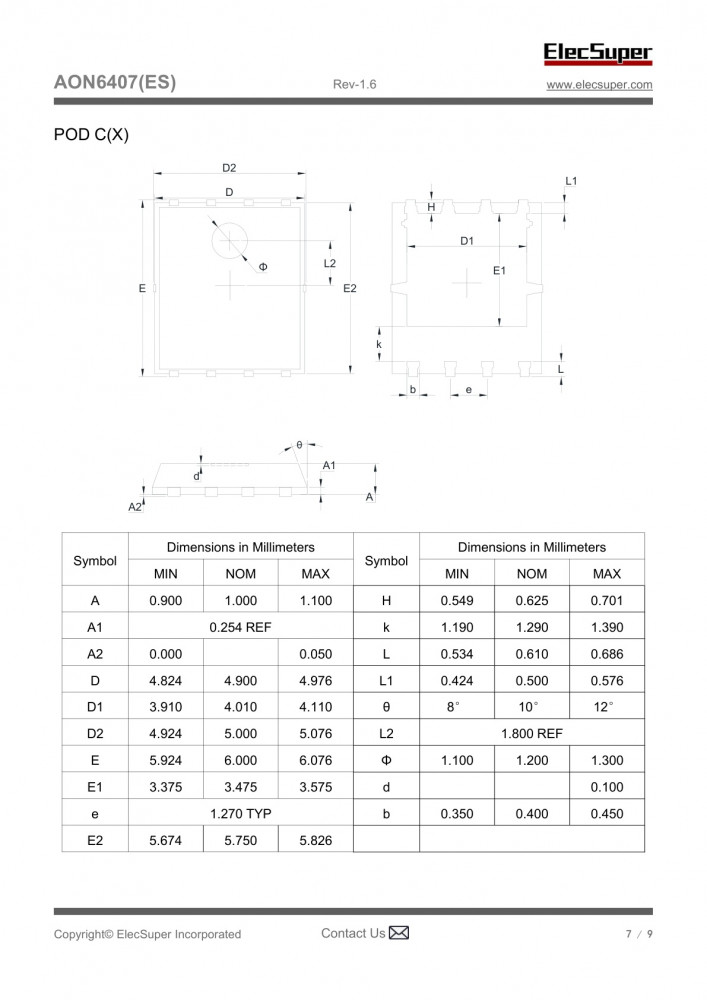 AON6407(ES) datasheet page 7