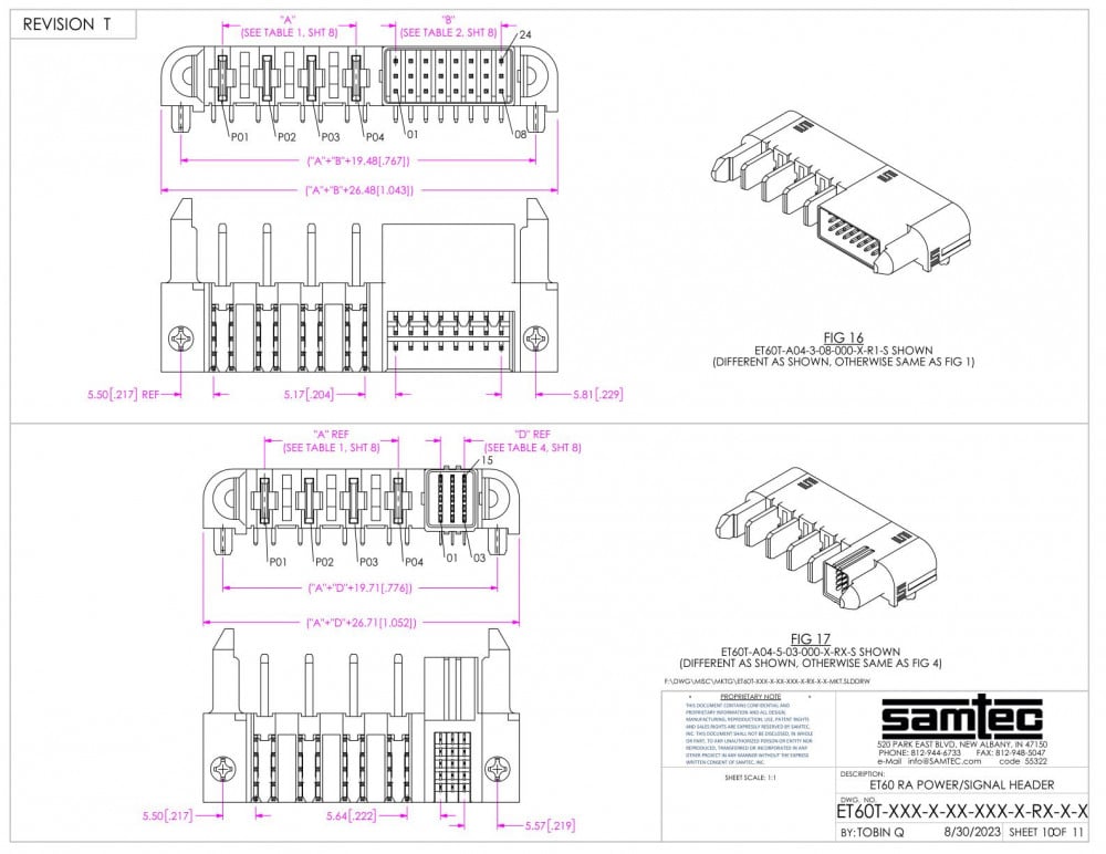 Samtec ET60 drawing page 10