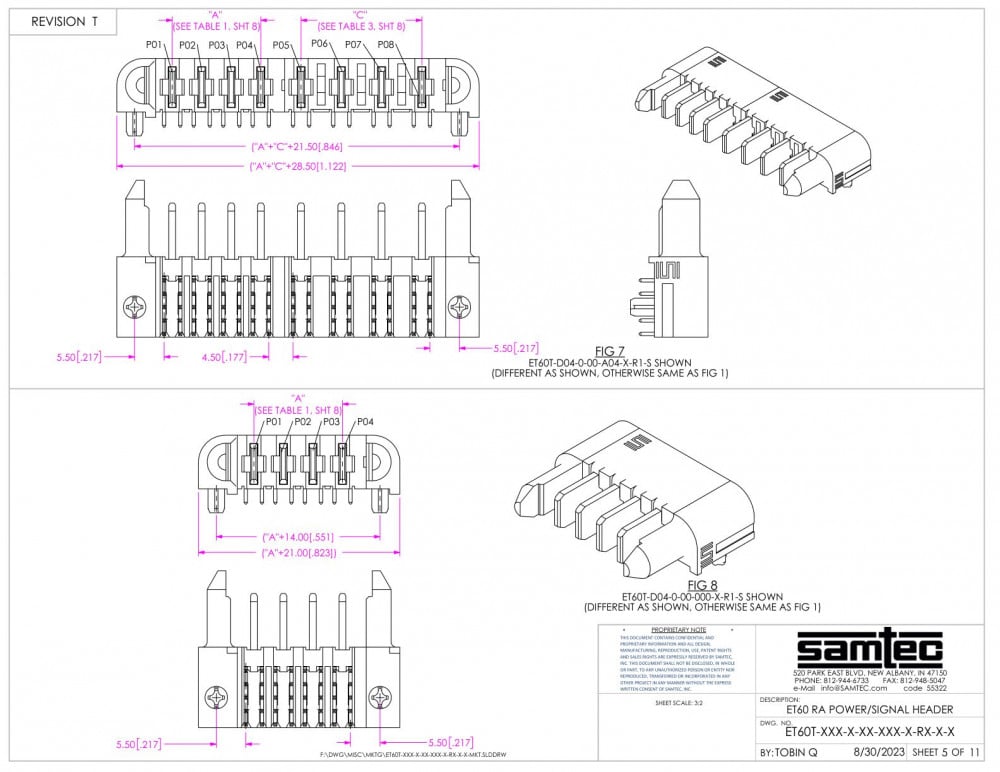 Samtec ET60 drawing page 5