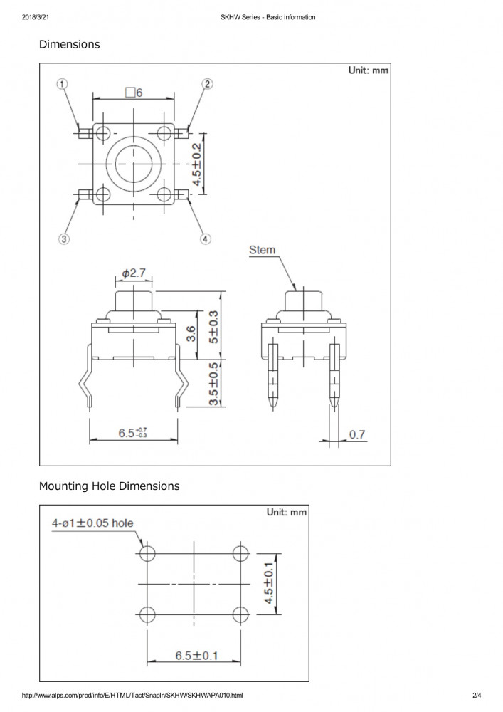 SKHWAPA010 product drawing page 2