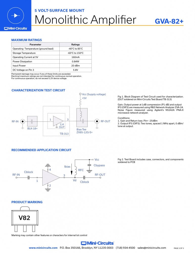 GVA-82+ datasheet page 3