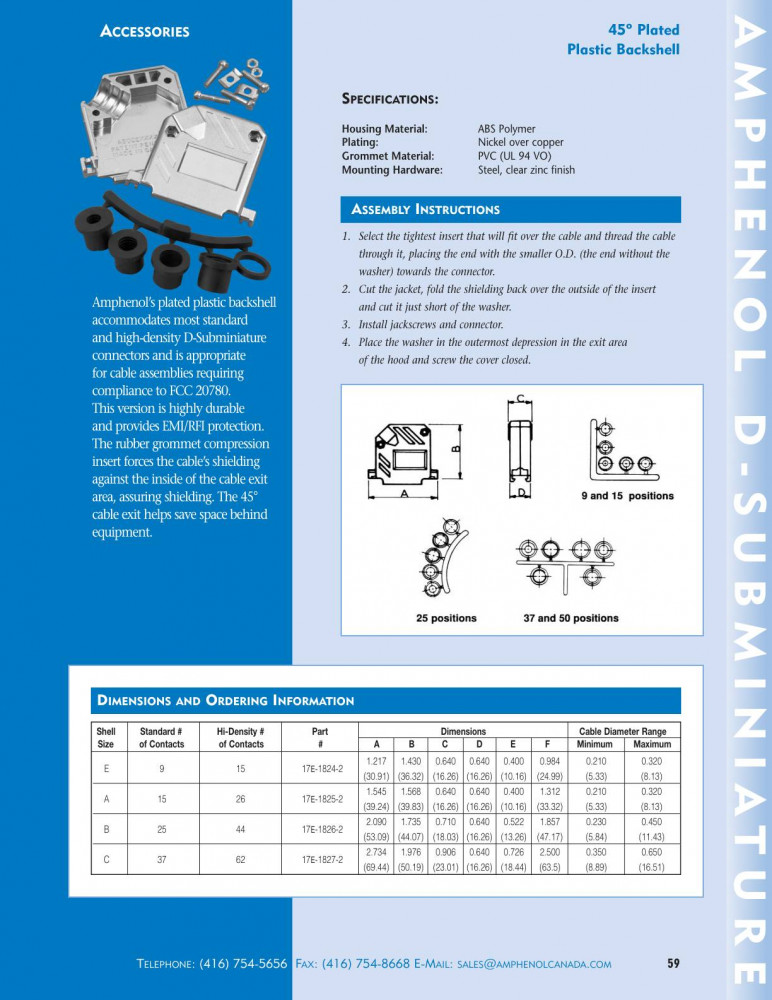 Amphenol 17E-1824-2 technical document page