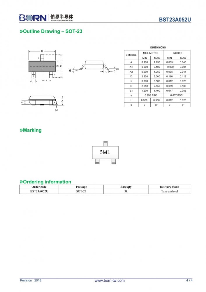 BST23A052U datasheet page 4