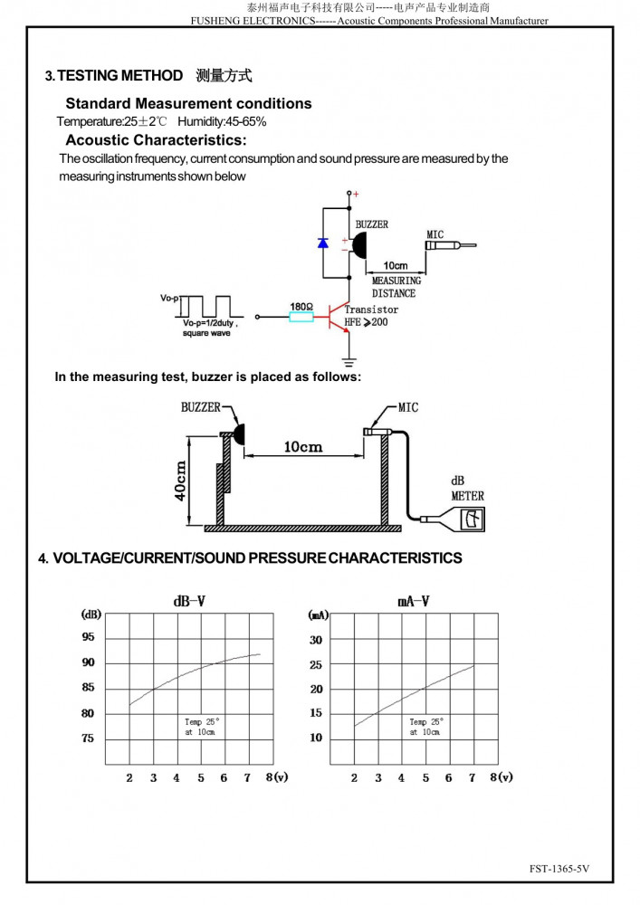 FUET-1365-5V specification document page 3