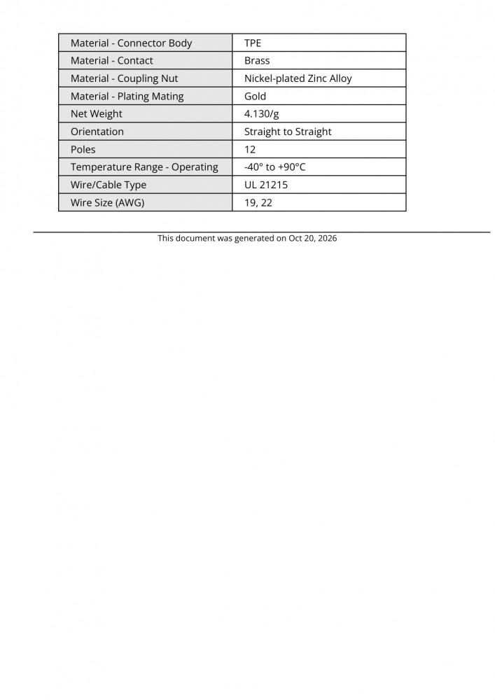 Molex M8 cable assembly drawing, page 3