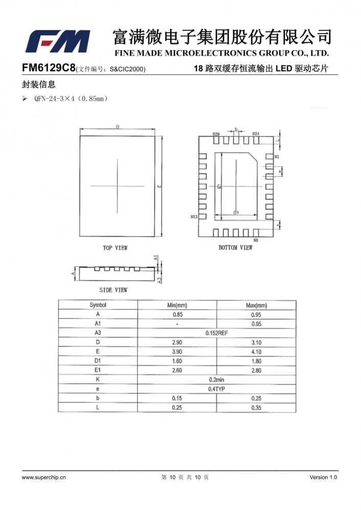 FM6129C8 datasheet page 10