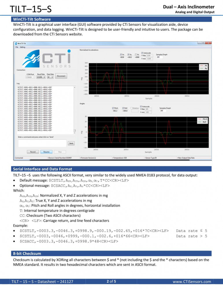 Tilt-15-S technical document page 2