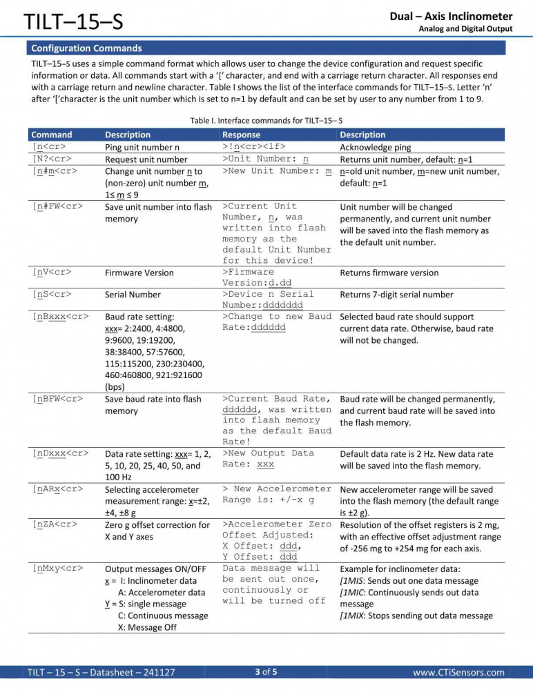 Tilt-15-S technical document page 3