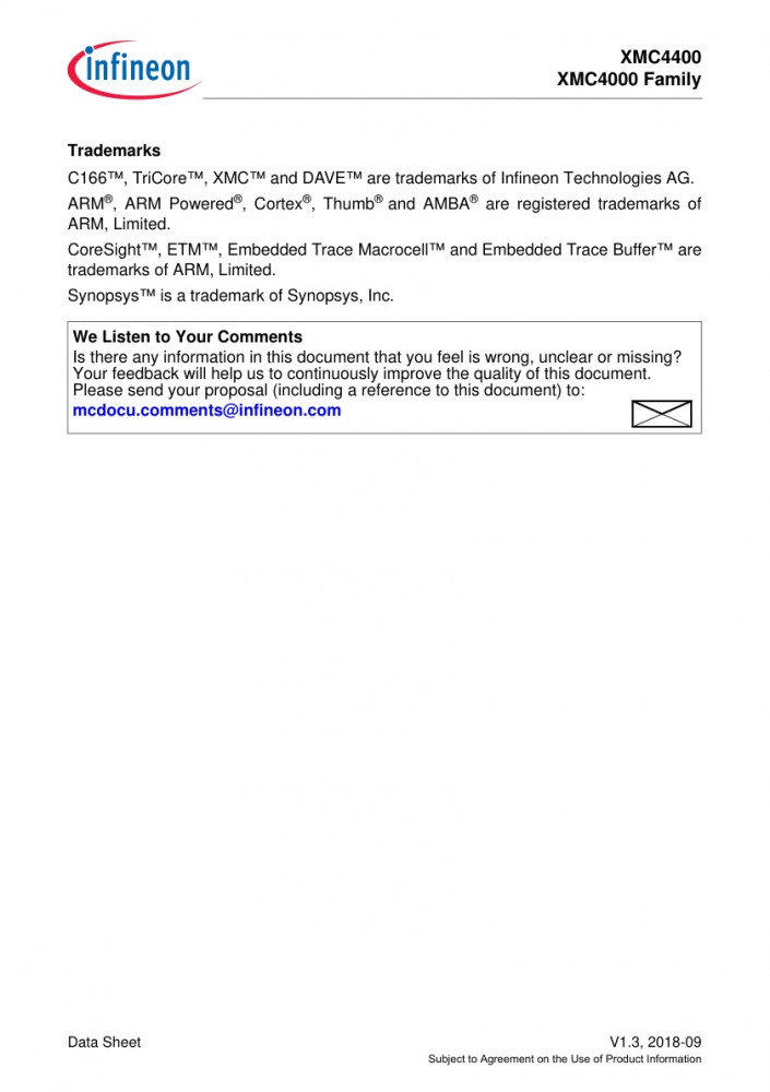 XMC4400 datasheet page 5