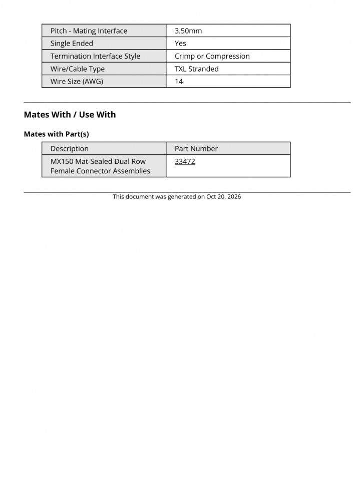 Technical document page 3 for MOLEX 2162881062