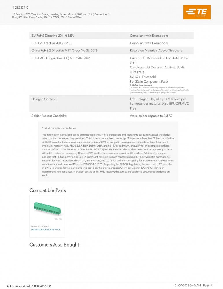 TE Connectivity 1-282837-0 technical document page 3