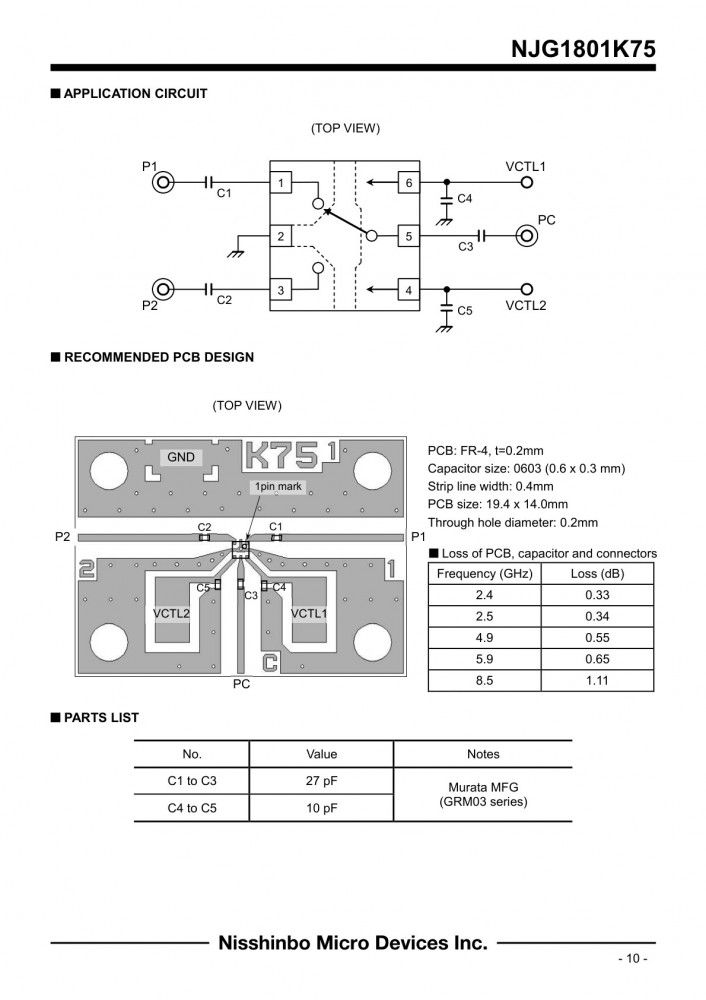 NJG1801K75 document page 10
