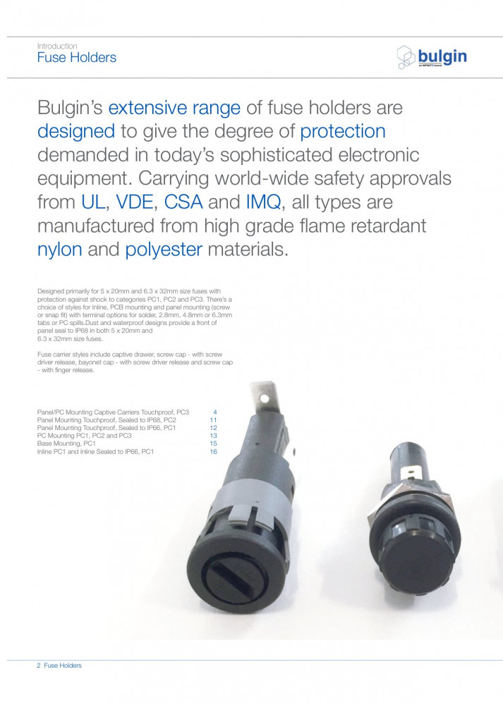Bulgin technical document page 2