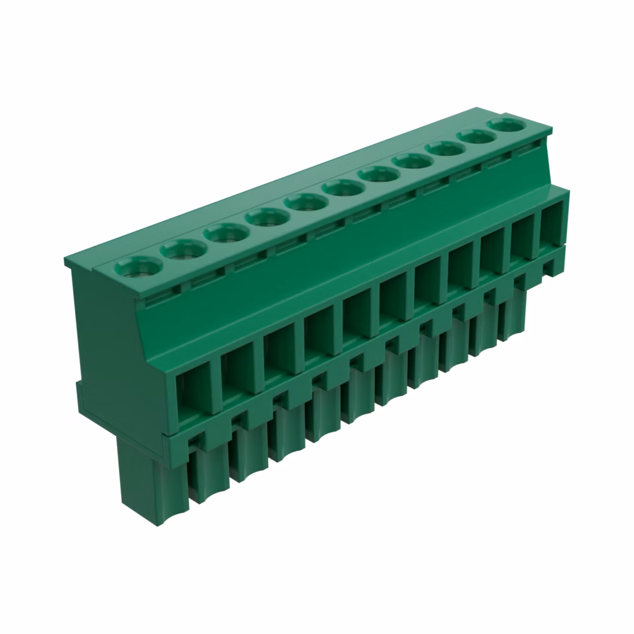 3.81mm Pitch Eurostyle Vertical Plug, with Reverse Imprinting, Rear Wire  Entry, Green Housing, 11 Circuits for sale