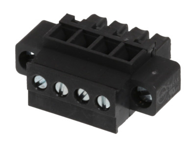 3.81mm Pitch Eurostyle Vertical Plug, with Retention Screws, Rear Wire Entry, 4 Circuits for sale