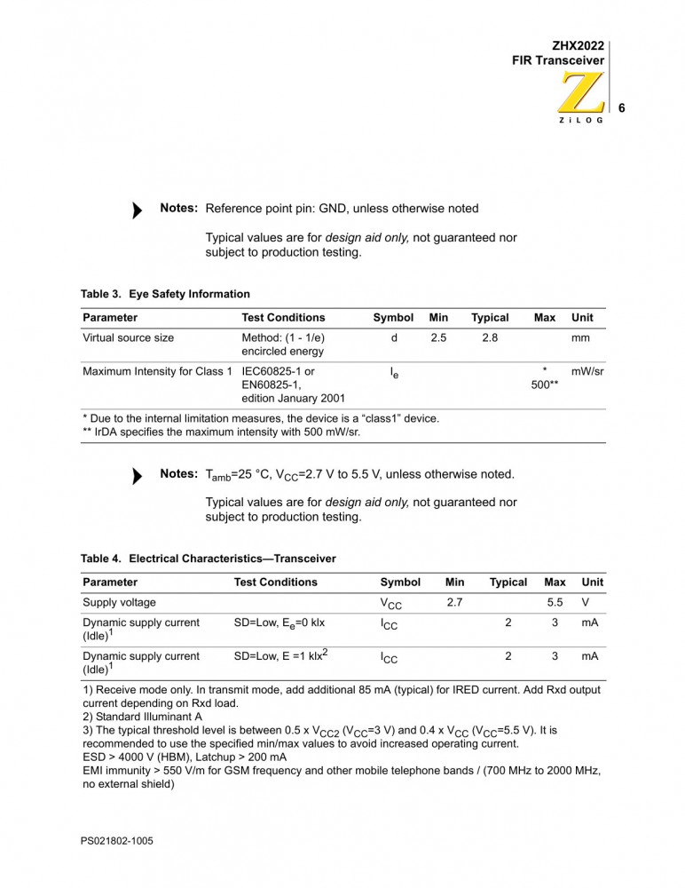ZHX2022 specification page 10