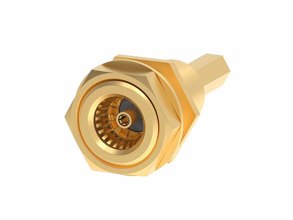 C Plug, Straight, Clamp, RG-141, RG-303 and RG-58 Cable, Brass Body, Nickel (Ni) Plated, Tray, 50 Ohms