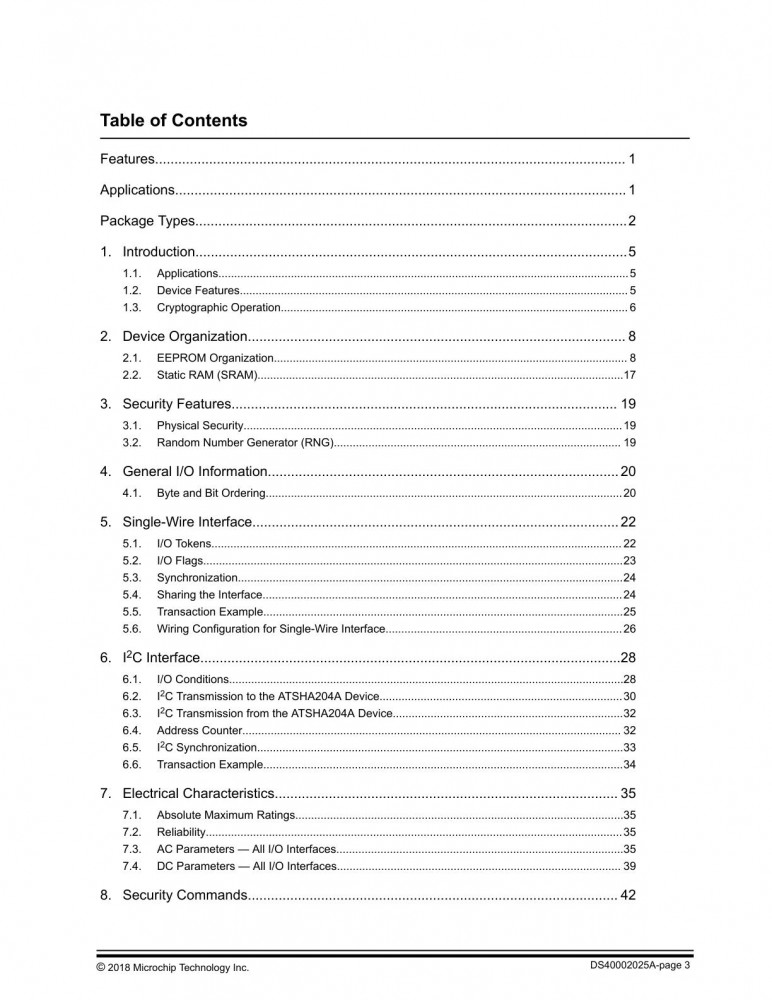 ATSHA204A datasheet page 3