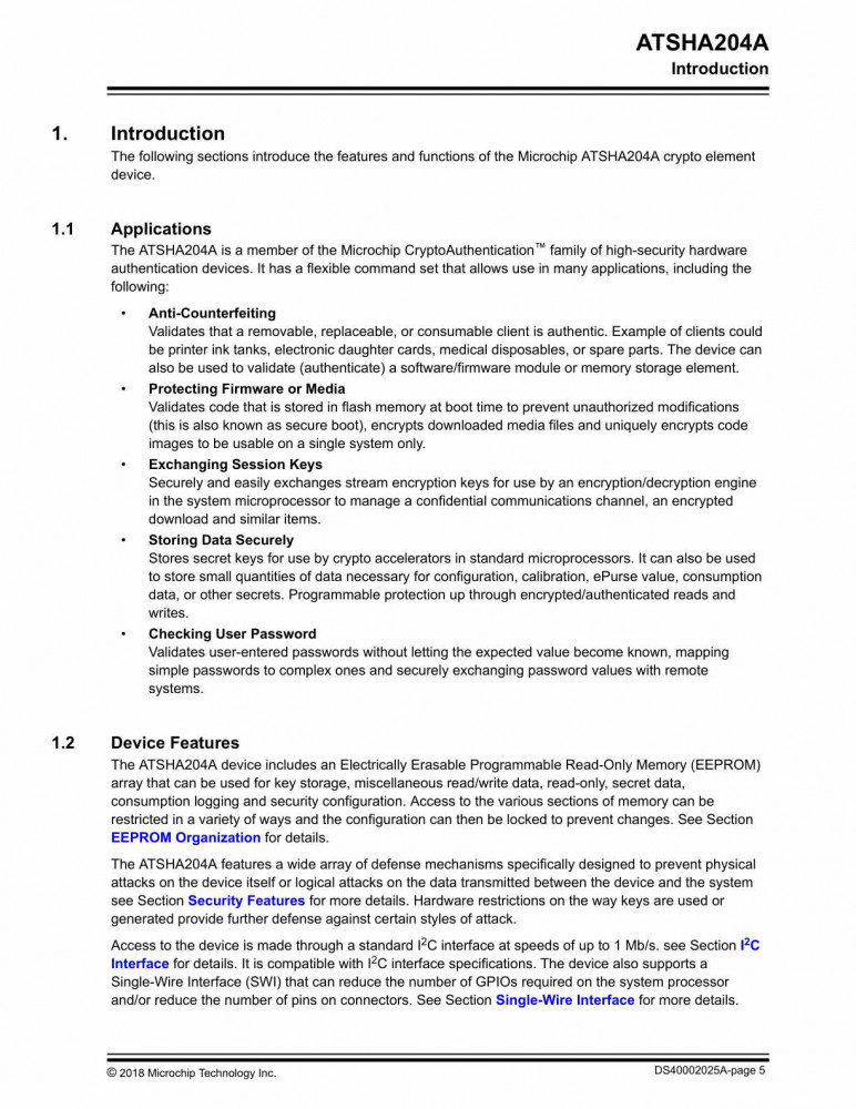 ATSHA204A datasheet page 5