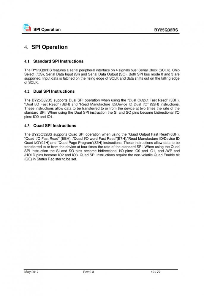 BY25Q32BSWIG(R) datasheet page 10