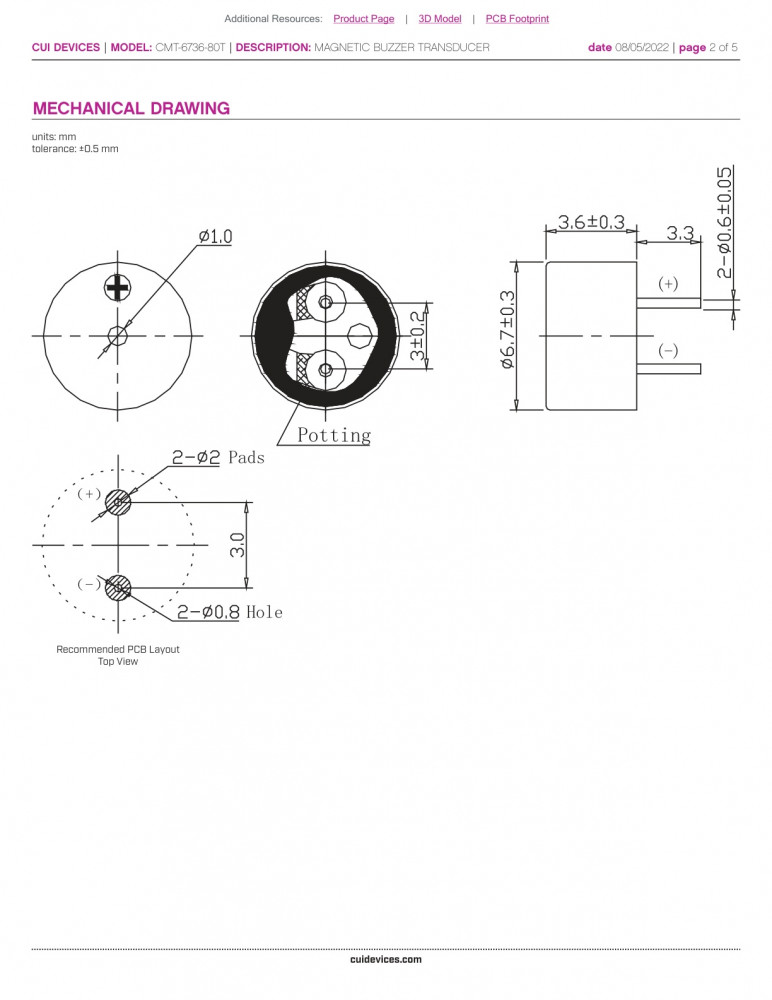 CMT-6736-80T datasheet page 2