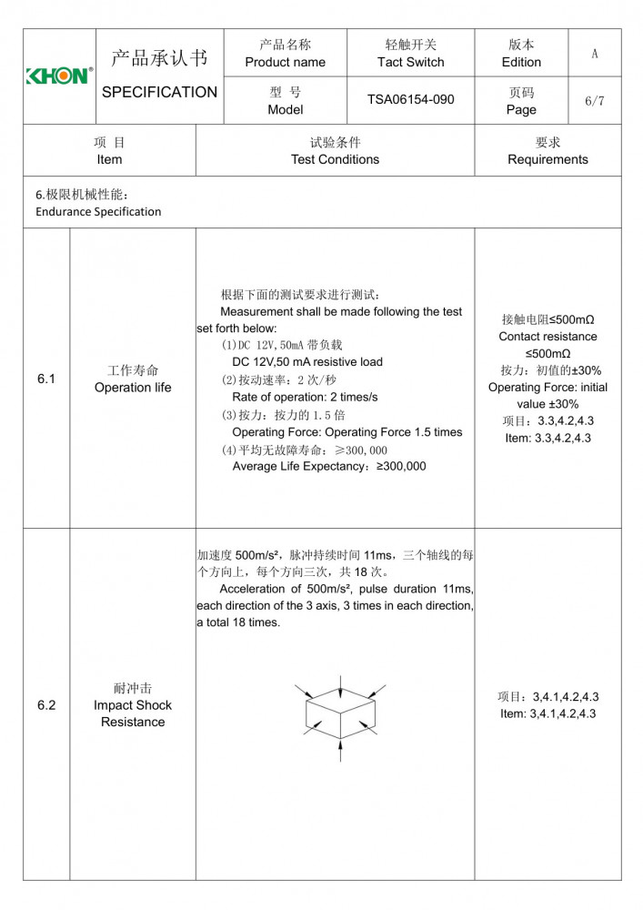TSA06154-090B332CA-003E specification page 7