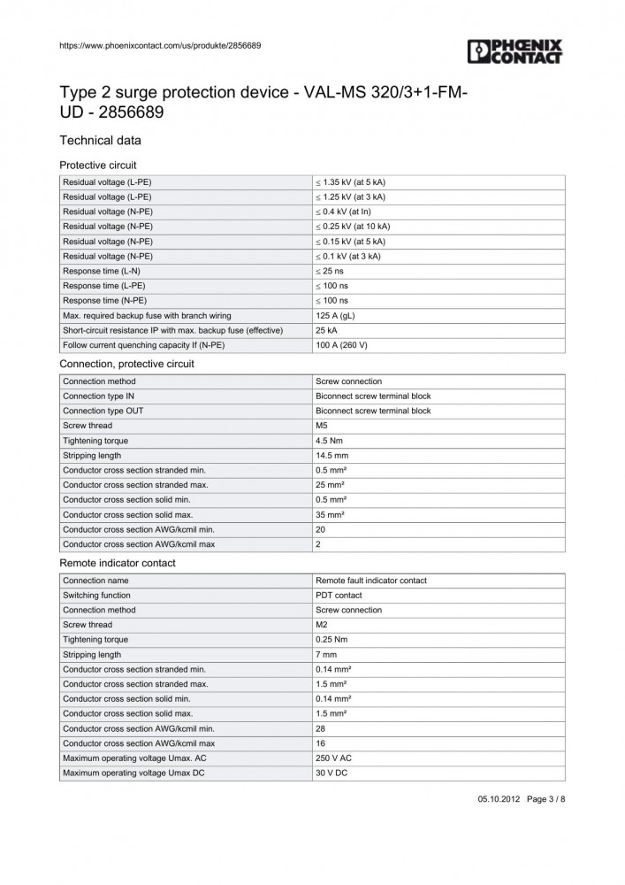 Phoenix Contact 2856689 technical document page 3