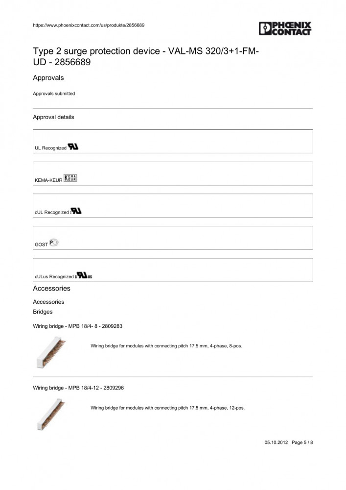 Phoenix Contact 2856689 technical document page 5