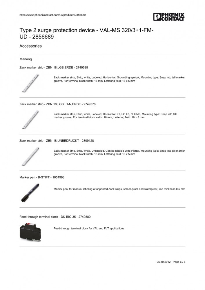 Phoenix Contact 2856689 technical document page 6