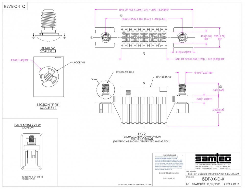 Samtec ISDF drawing page 2