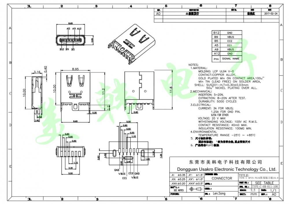 TYPE-C-6M-011-100 technical document