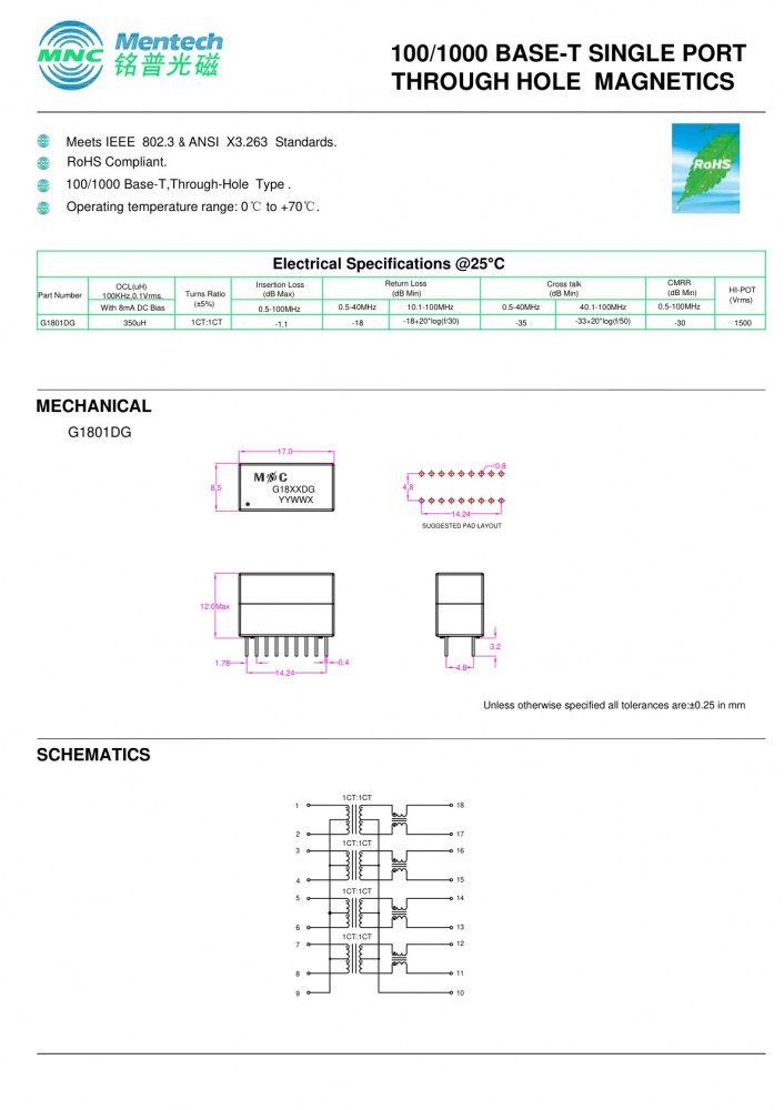 G1801DG technical document page