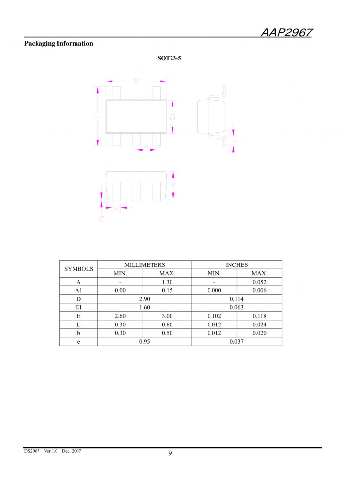 AAP2967 datasheet page 9