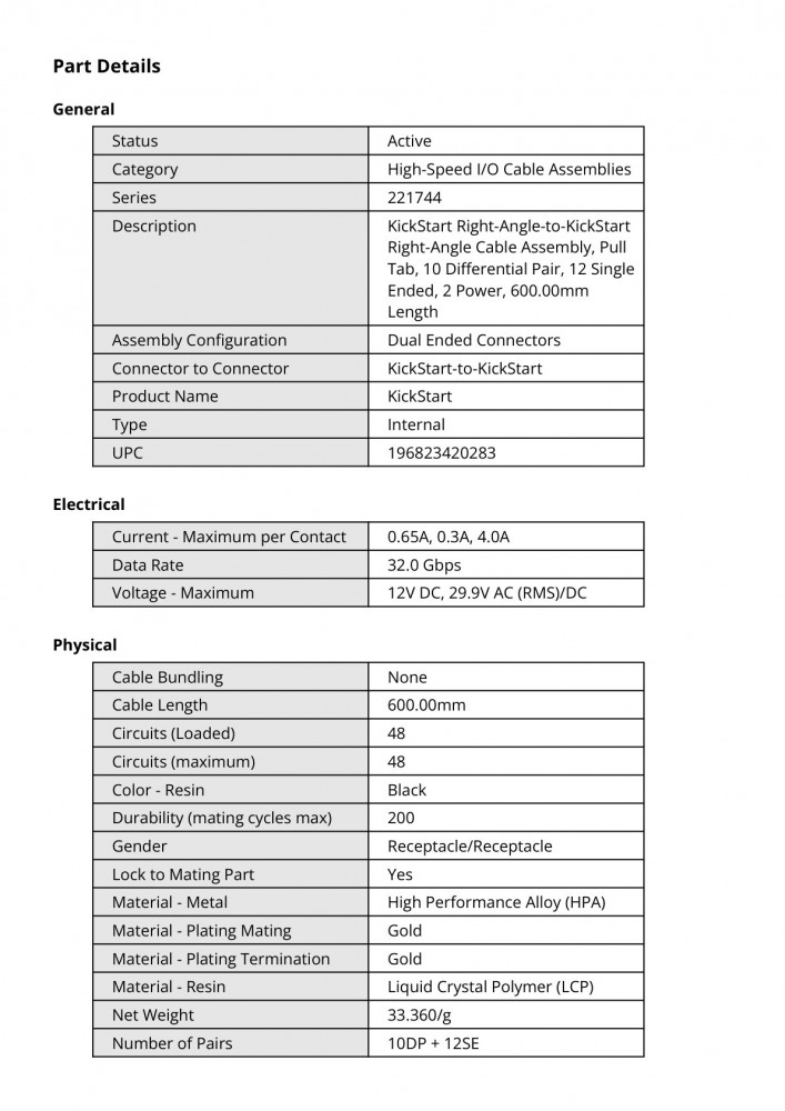 MOLEX 2217440600 technical drawing preview, page 2