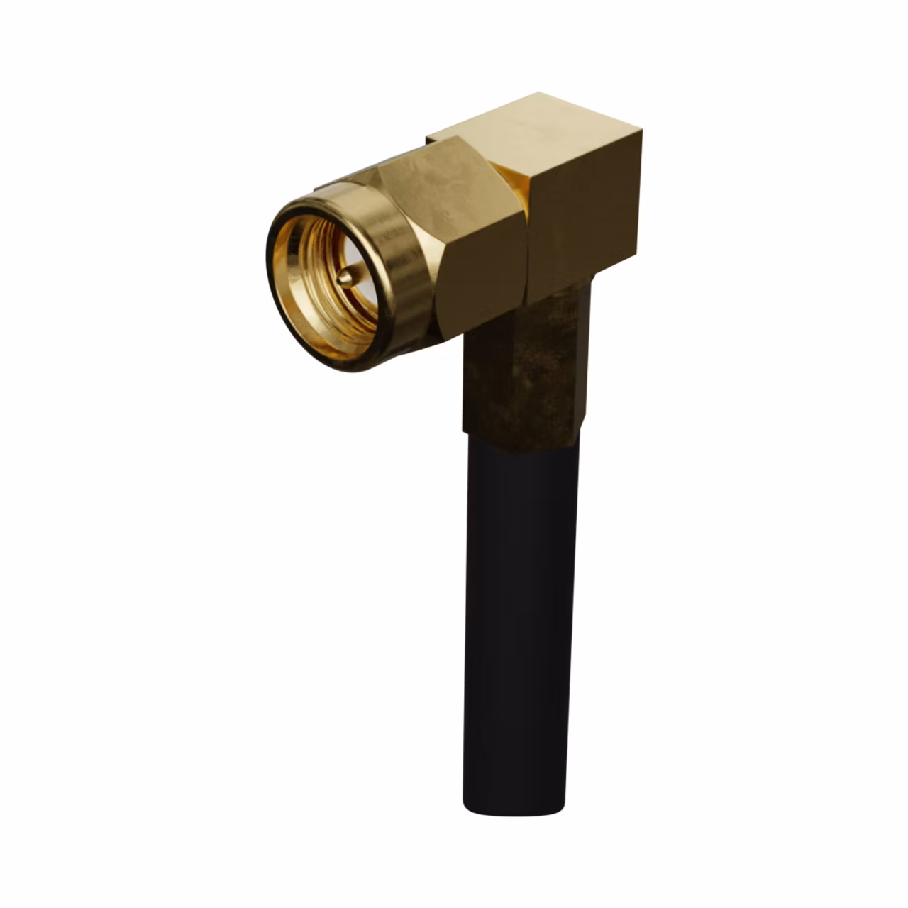 SMA Plug, Right-Angle, Crimp, RG-142, RG-223, and RG-55 Cable, Crimp, Brass Body, Gold (Au) Plated, 50 Ohms for sale