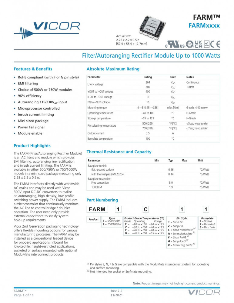 FARM1ES2 datasheet page 1