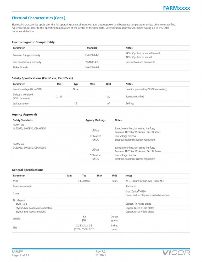 FARM1ES2 datasheet page 3
