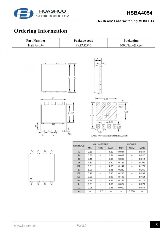 HSBA4054 datasheet page 5