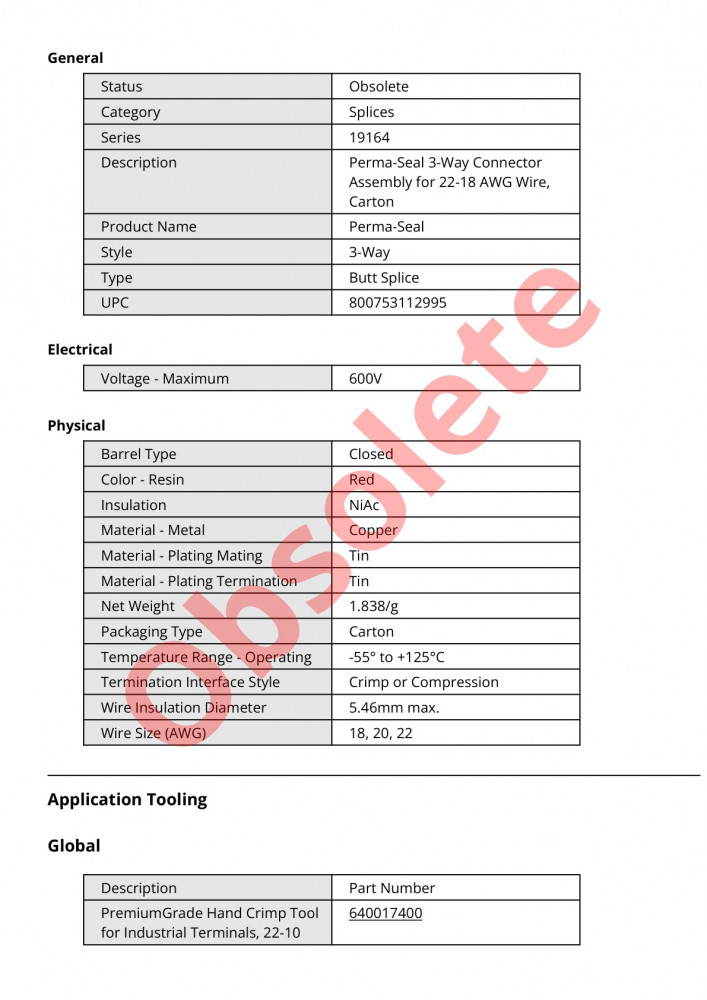 MOLEX 191640011 technical document page 2