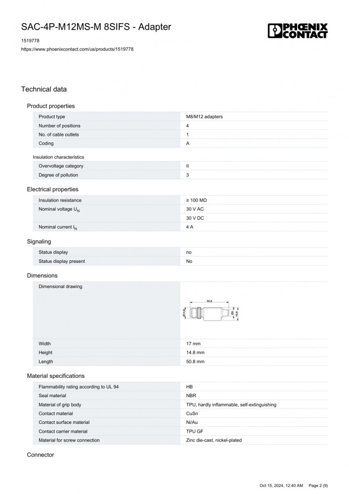 Phoenix Contact 1519778 product document page 2