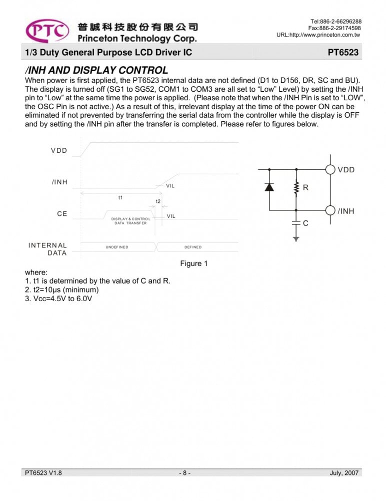 PT6523HQ datasheet page 8