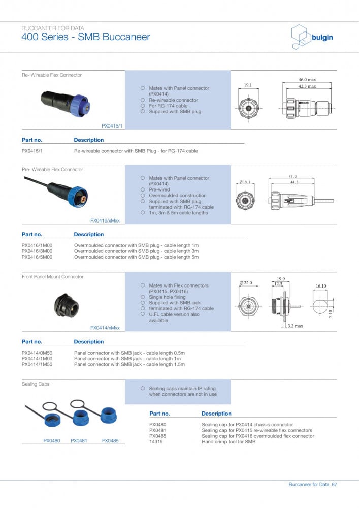 Bulgin PX0409 datasheet page 2