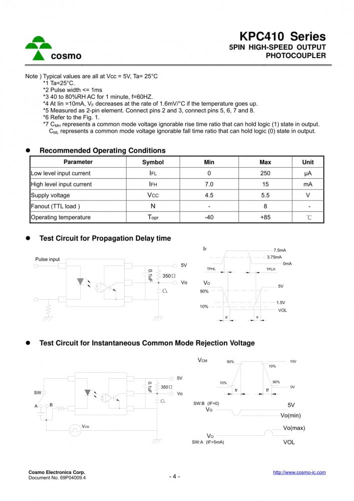 KPC410 0E datasheet page 4