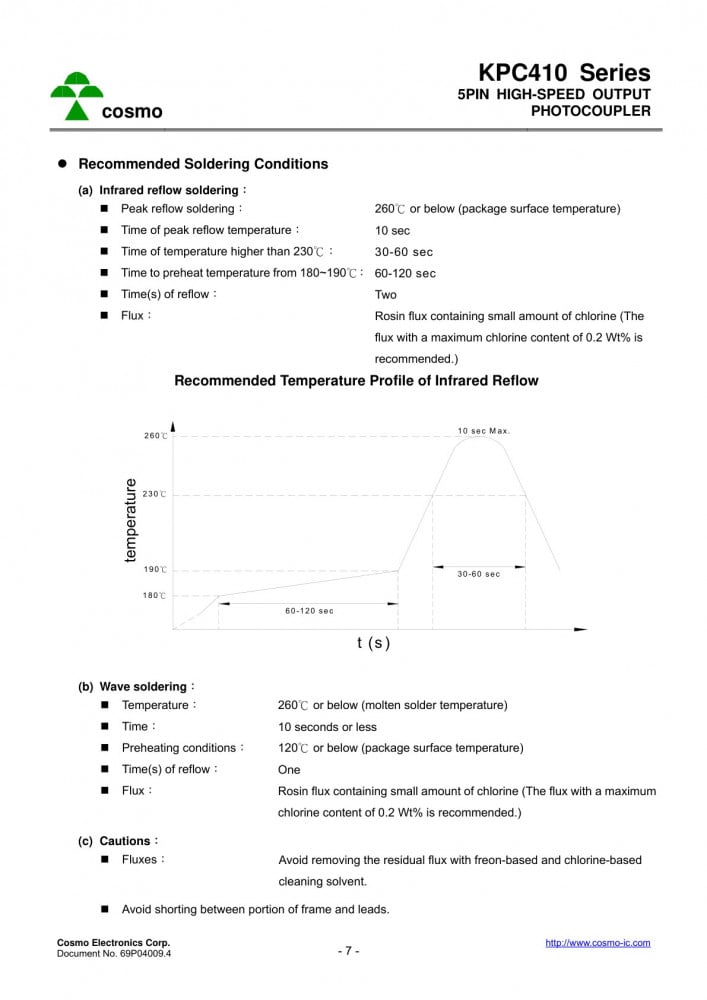 KPC410 0E datasheet page 7