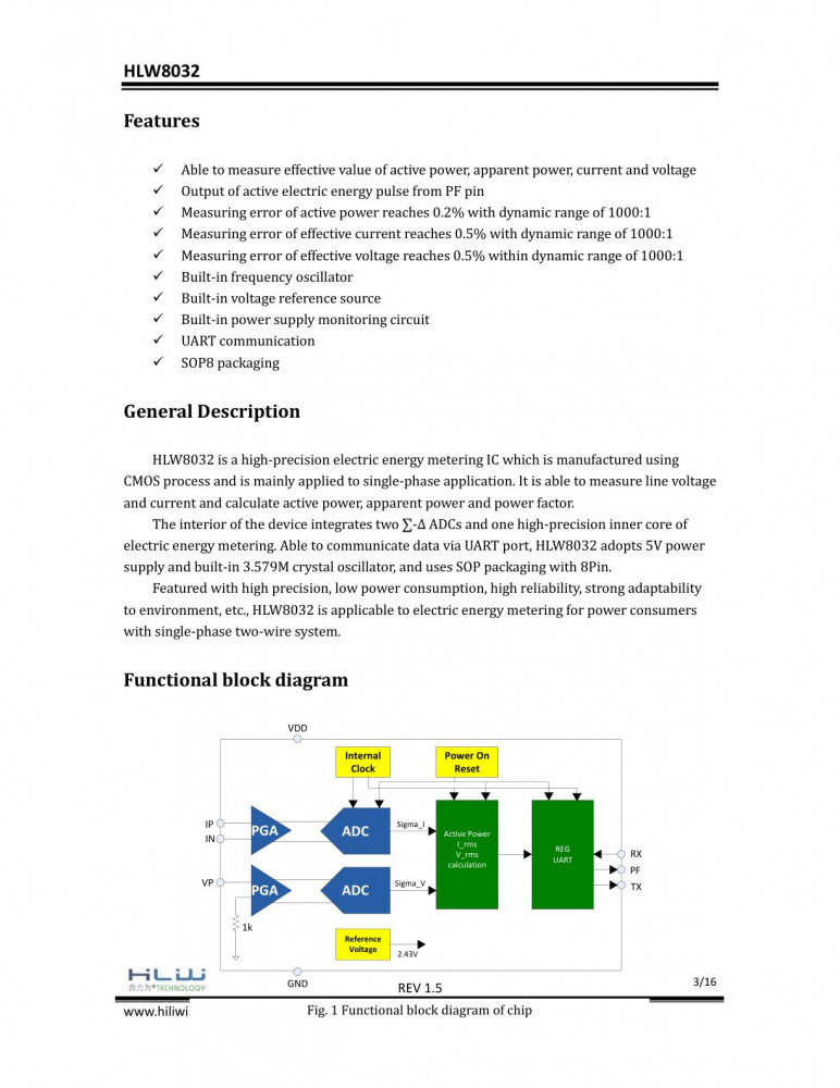HLW8032 datasheet page 3